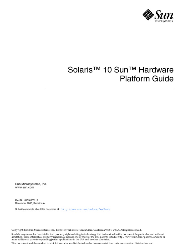 Solaris 10 Sun Hardware Platform Guide | Download Free PDF | Operating ...