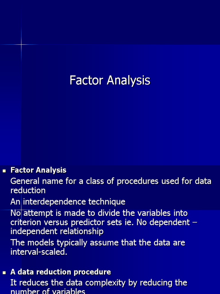 Factor Analysis Pdf Factor Analysis Correlation And Dependence