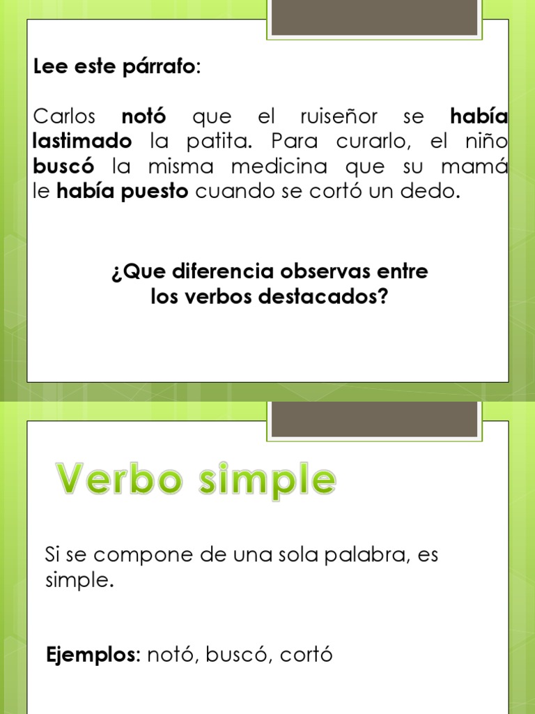 Verbos simples y compuestos | PDF