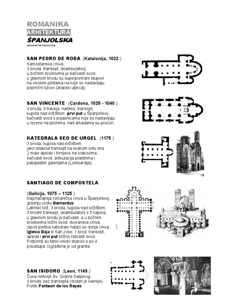 Romanika - Arhitektura - Španjolska | PDF