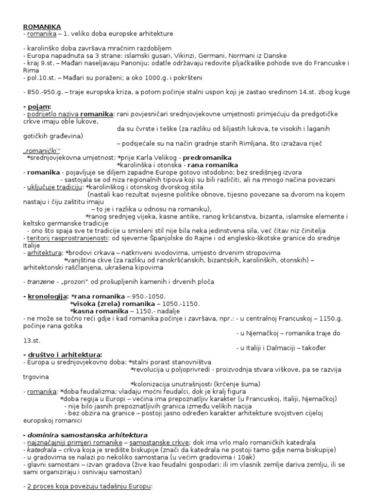Romanika - Skripta | PDF