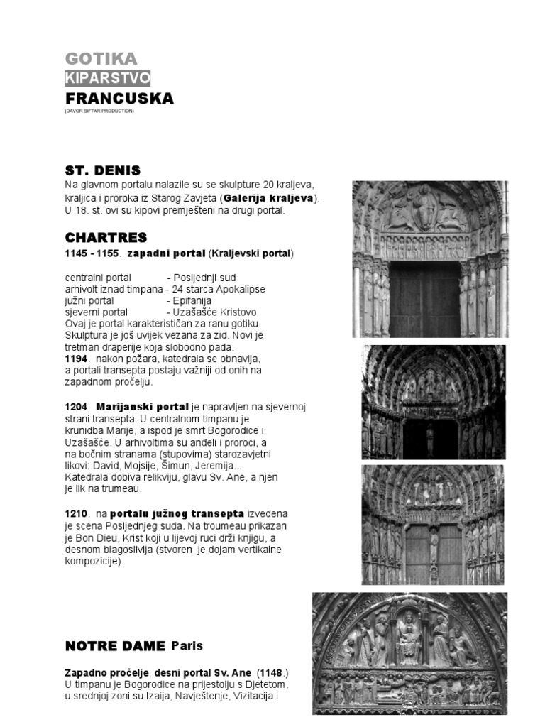 Gotika Kiparstvo - Francuska | PDF