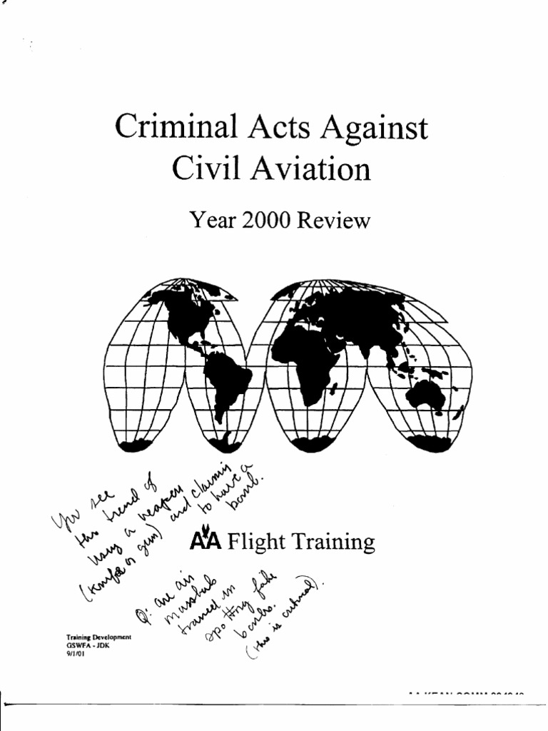 T7 B16 FAA Criminal Acts FDR - AA Report - Criminal Acts Against Civil Aviation - Year 2000 ...