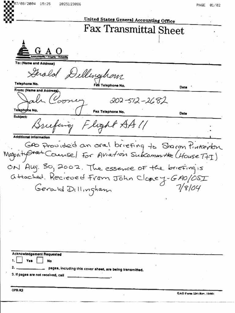 T7 B16 Flight 11 Gun Story FDR - GAO Briefing On Flight 11 Shooting ...