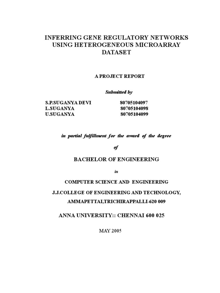 Inferring Gene Regulatory Networks Using Heterogeneous Microarray Dataset | Download Free PDF ...