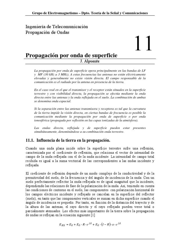 Propagación de Ondas de Superficie | PDF | Antena (Radio ...
