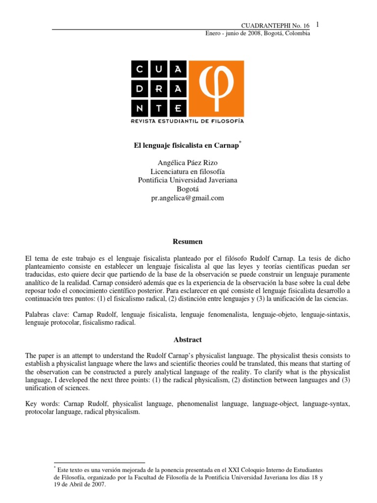 Carnap | PDF | Teoría | Empirismo