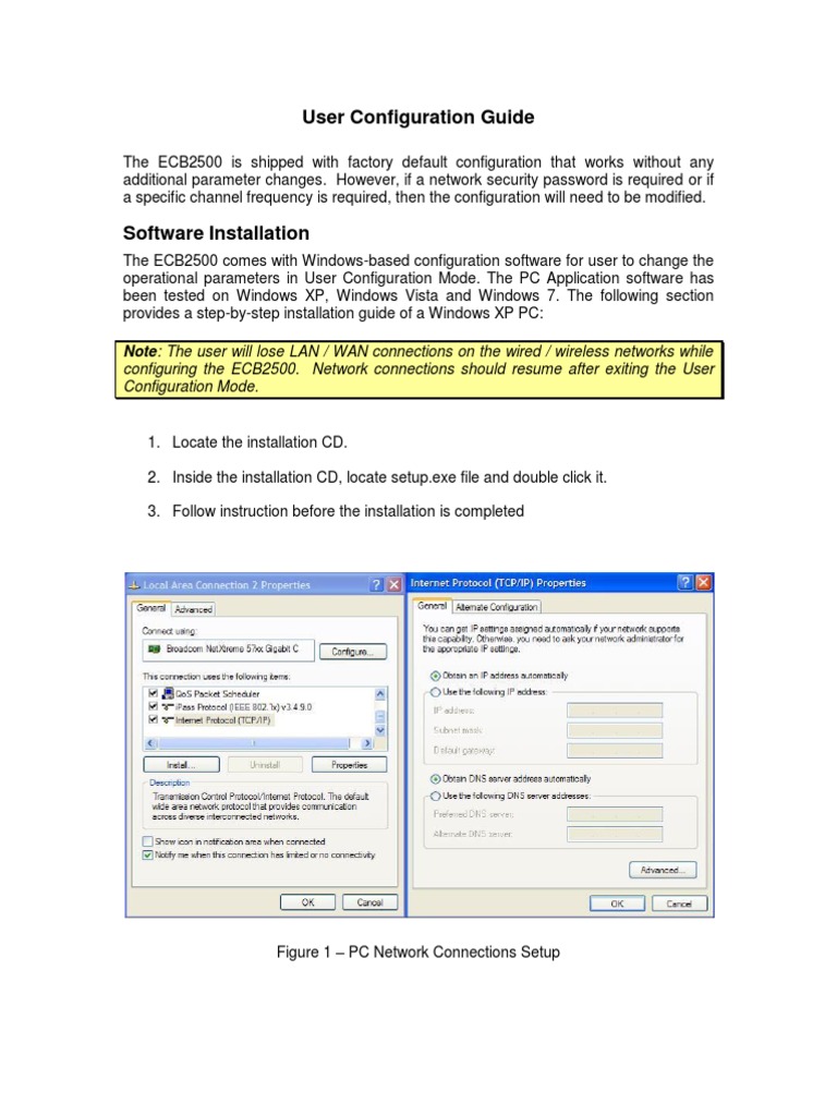Actiontec ECB2500 Configuration Guide v1.1 NCS | PDF | Computer Network ...