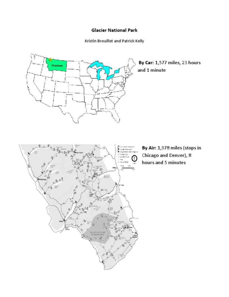 Glacier National Park Travel Distances | PDF | Social Science | Science ...