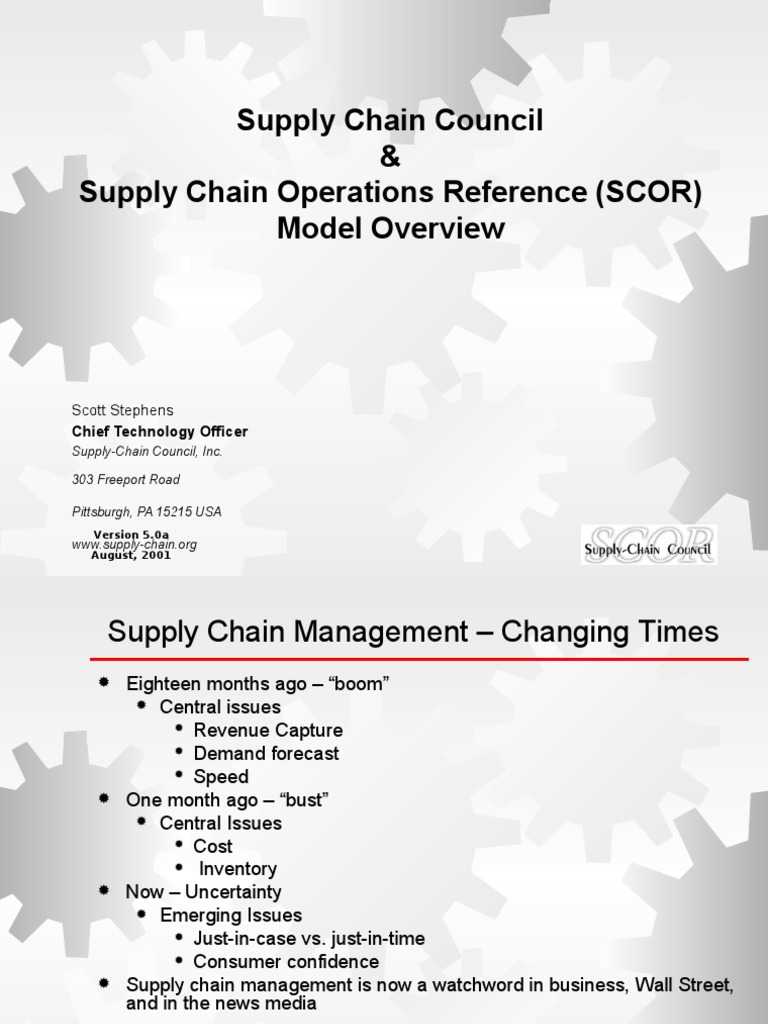 Supply Chain Council & Supply Chain Operations Reference (SCOR) Model ...