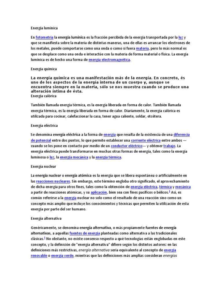 Energía Lumínica | PDF | Energía alternativa | Bioenergía