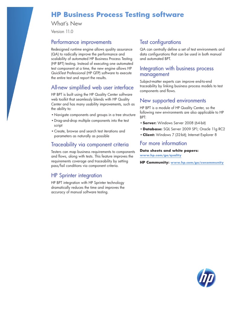 Whats New in HP Business | PDF | Hewlett Packard | Software Testing