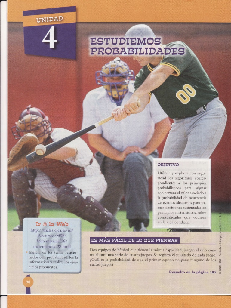 Unidad 4 Mate Segundo Año | PDF | Probabilidad | Probabilidades y ...