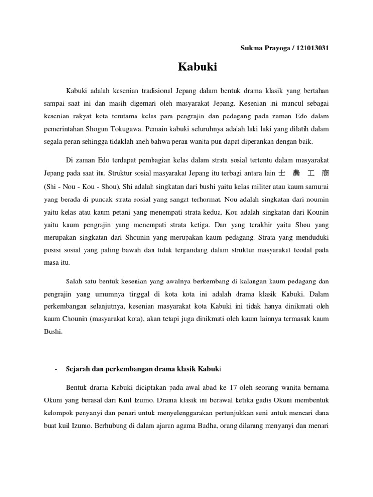 Kabuki Vs Ludruk | PDF | Seni