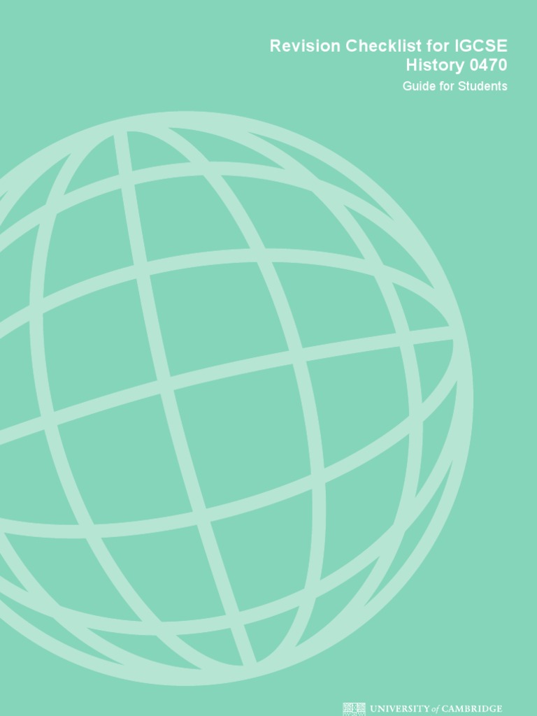 IGCSE History 0470 Revision Guide | PDF