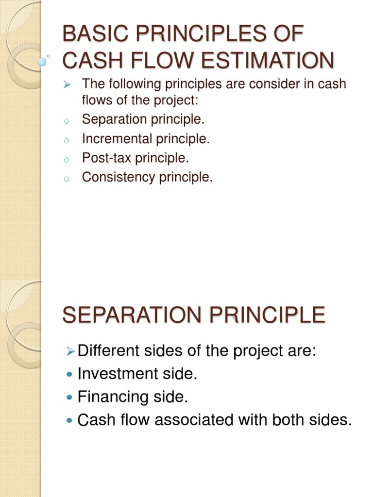Basic Principles of Cash Flow Estimation | PDF