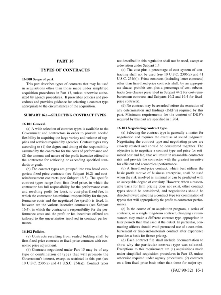 Types of Contract | PDF | Incentive | Mergers And Acquisitions
