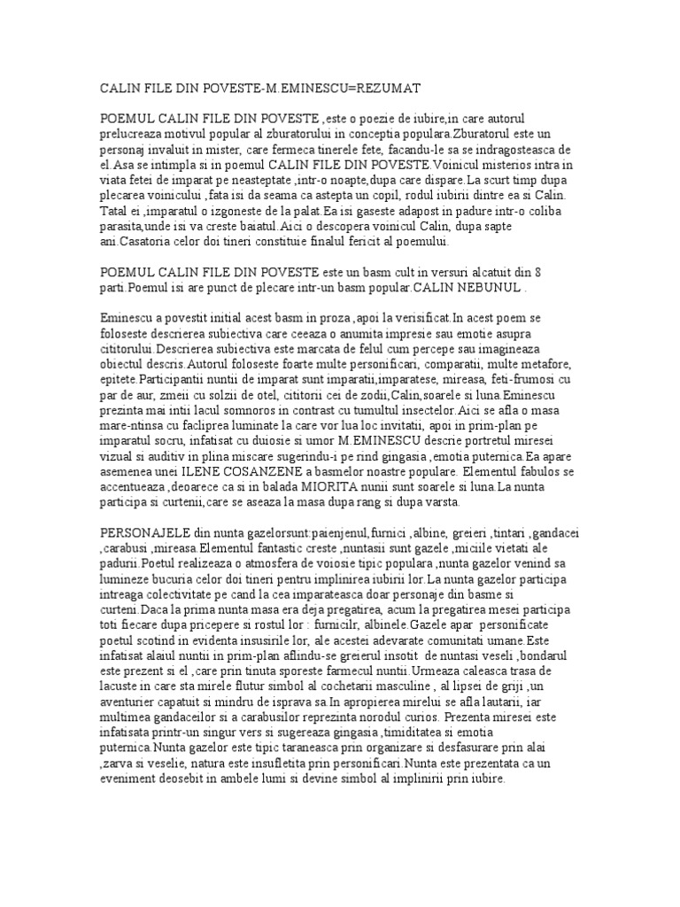 Calin File Din Poveste | PDF