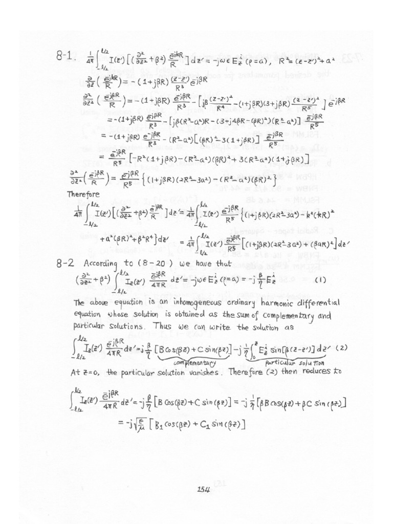 Solution Manual Antenna Theory by Balanis Edition2 Chapter8b PDF | PDF