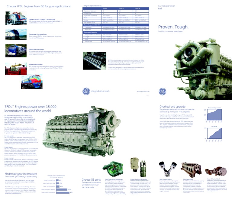 7fdl Brochure Locomotive | PDF | Engines | Turbocharger