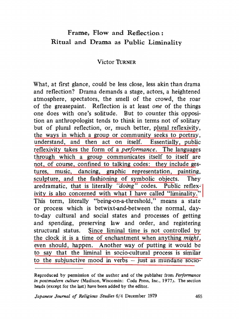 TURNER, Victor - Ritual y Drama | PDF | Rituals | Flow (Psychology)