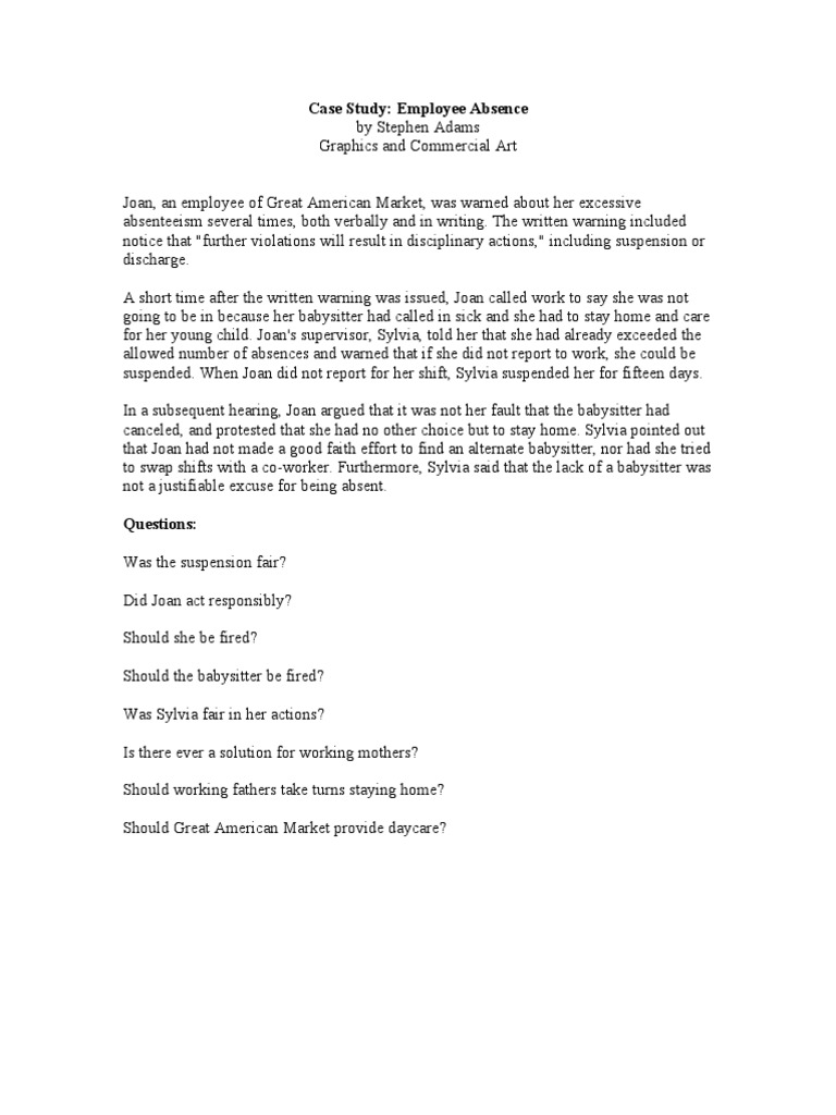 BDI3C Business Case Studies | PDF | Employment | Justice