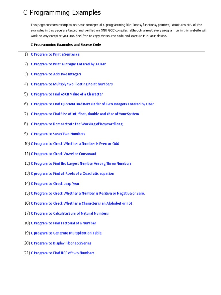 C Language Programes | PDF | C (Programming Language) | Data Type