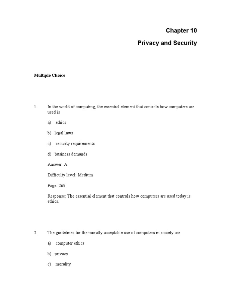 An Analysis of Privacy, Security, and Ethics in Computing | PDF | Computer Virus | Security Hacker