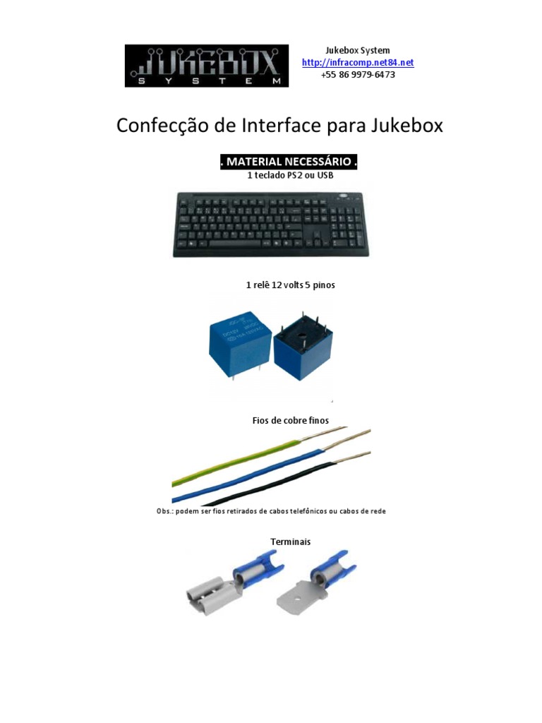 Interface Jukebox: Montagem e Conexões | PDF