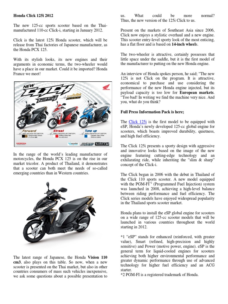 Honda Click 125i | Honda | Private Transport
