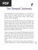 The Tempest - Character List | PDF | The Tempest | Shakespearean Comedies