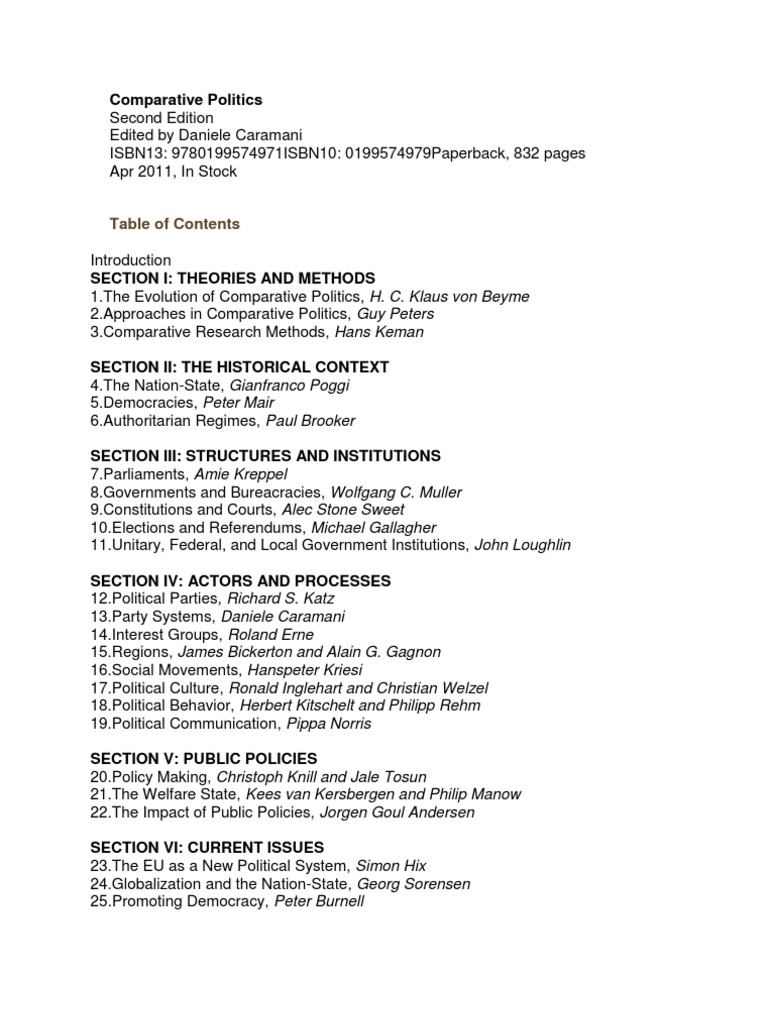 Comparative Politics Guide | PDF