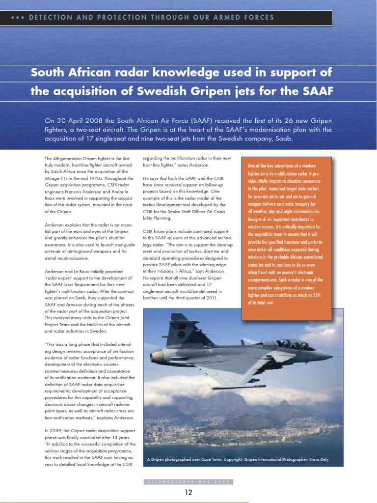 South African Radar Knowledge Used in Support of The Acquisition of ...