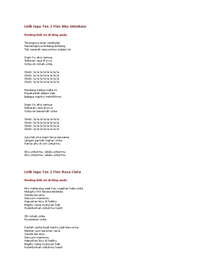 Download Lagu Jika Ten 2 Five Gratis Outlet | innoem.eng.psu.ac.th