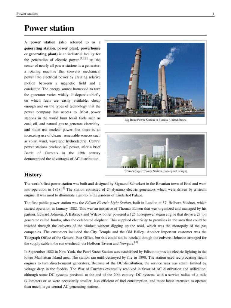 Power Station | Download Free PDF | Power Station | Fossil Fuel Power ...