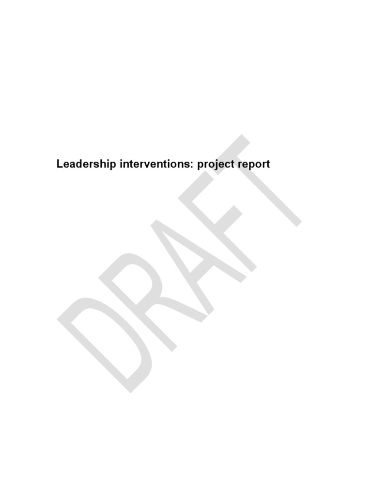 Leadership Project Report Draft v3 | PDF | Mentorship | Leadership