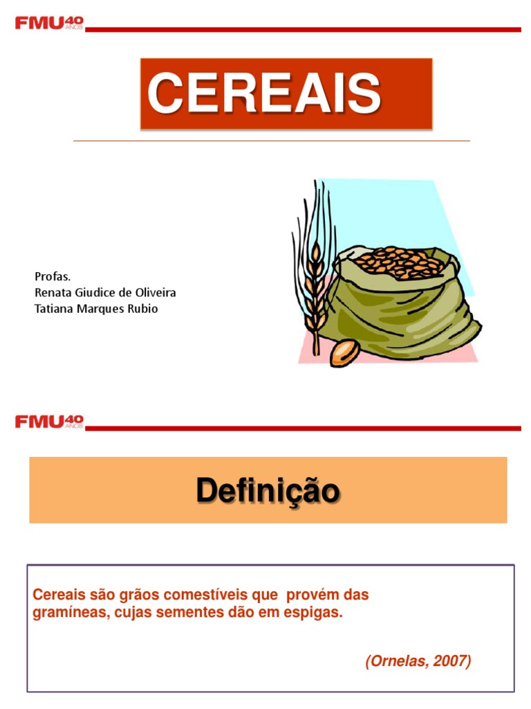 Os principais cereais: estrutura, propriedades e usos | PDF | Glúten ...