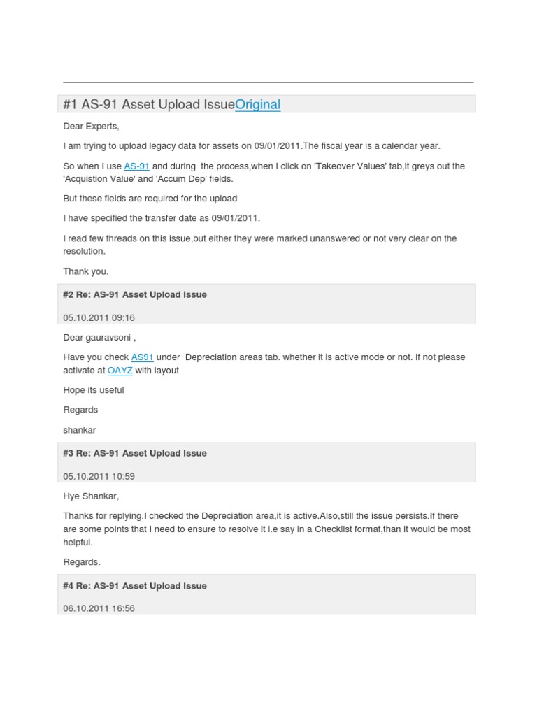 #1 AS-91 Asset Upload Issue: Original | PDF | Economics | Business
