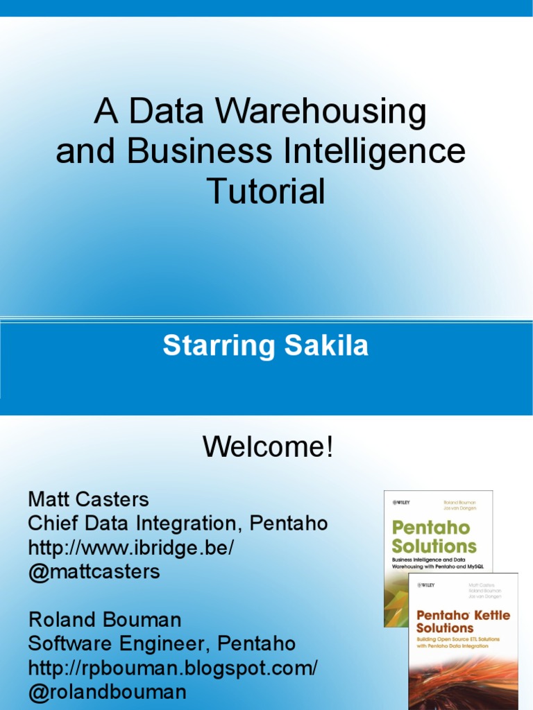 PLMCE2012 Starring Sakila | PDF | Data Warehouse | Business Intelligence