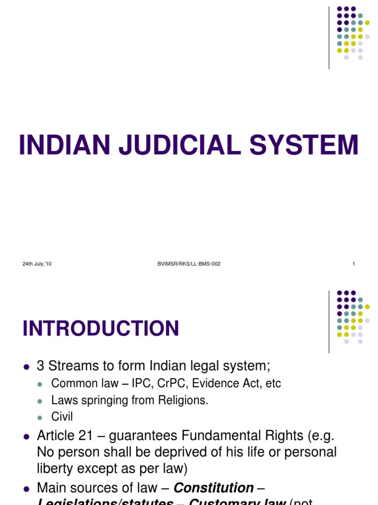 Overview of Indian Judicial System | PDF | Judiciaries | Supreme Courts