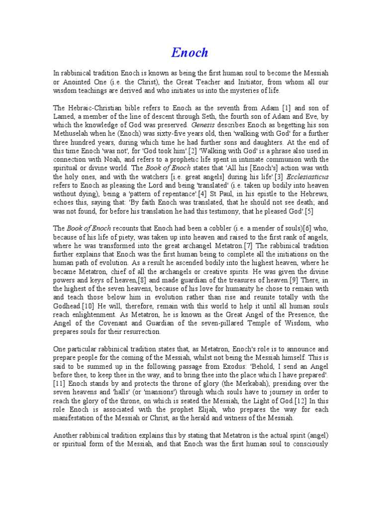 Enoch - Atlas | PDF | Enoch (Ancestor Of Noah) | Elijah Enoch - Atlas | PDF | Enoch (Ancestor Of Noah) | Elijah