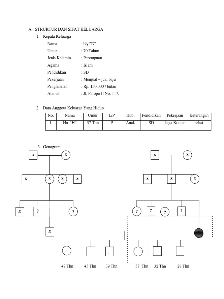 Contoh Sample Genogram | PDF