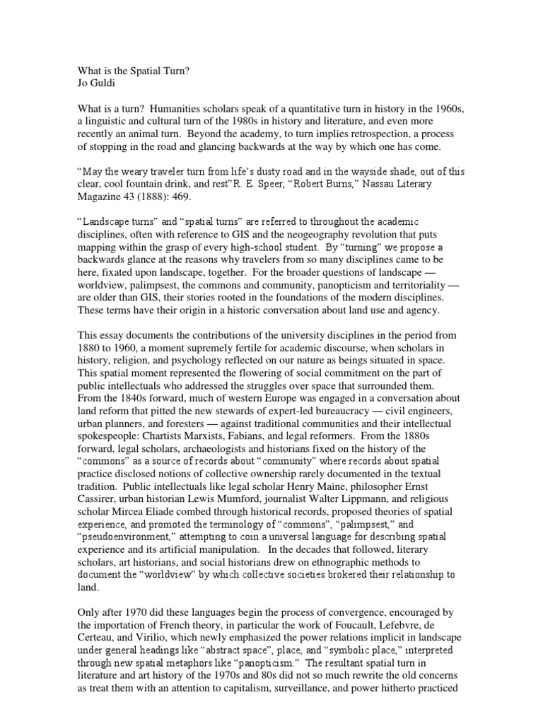 What Is The Spatial Turn | Download Free PDF | Geography | Geographic ...