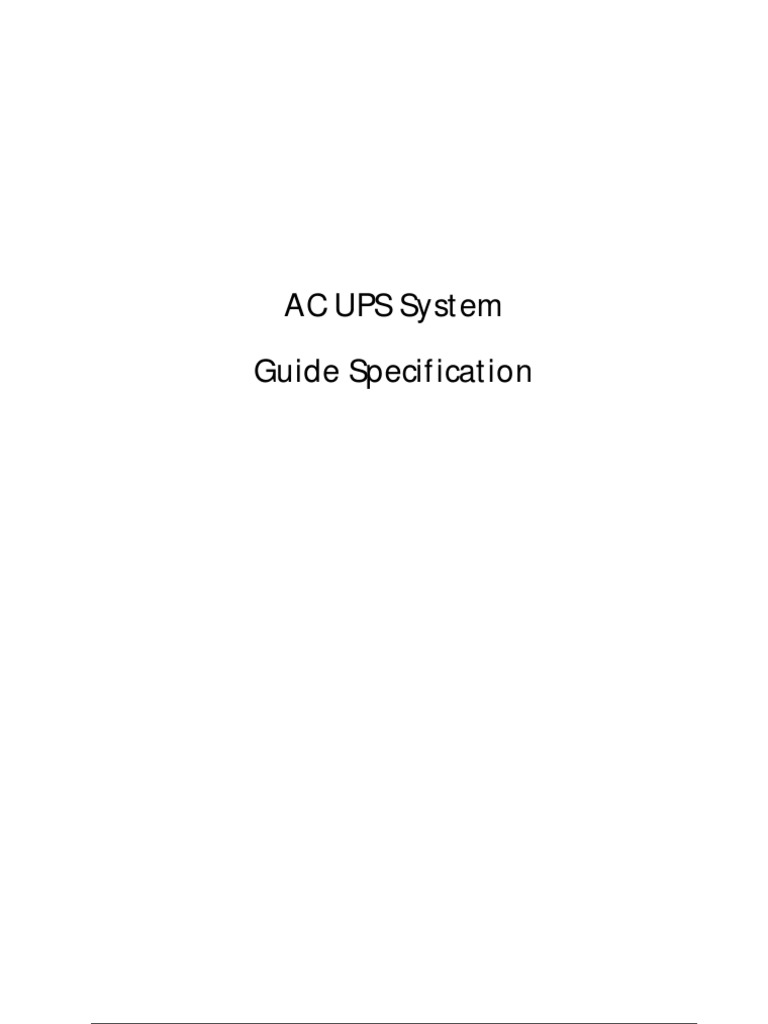 Gutor AC UPS System Guide | PDF | Power Inverter | Rectifier