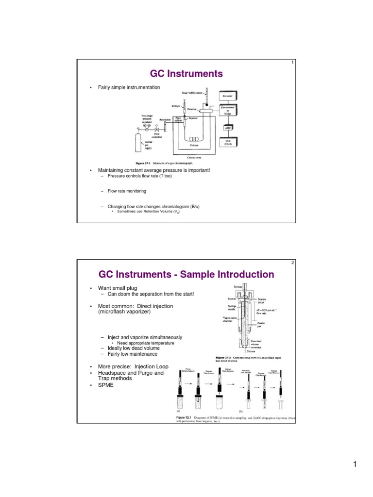 GC Instruments: - Fairly Simple Instrumentation | PDF | Gas ...