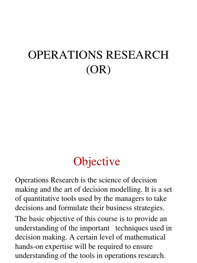 Organizational Research | PDF | Linear Programming | Operations Research