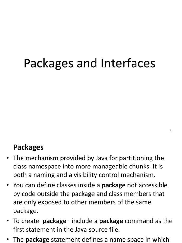 Java Package and Interface Overview | PDF | Class (Computer Programming ...