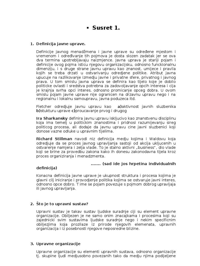 Javna Uprava Skripta | PDF