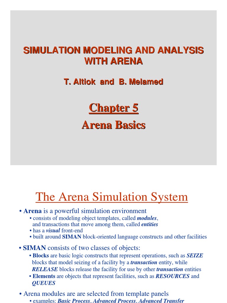 Arena Simulation Modeling Basics | PDF | Technology & Engineering