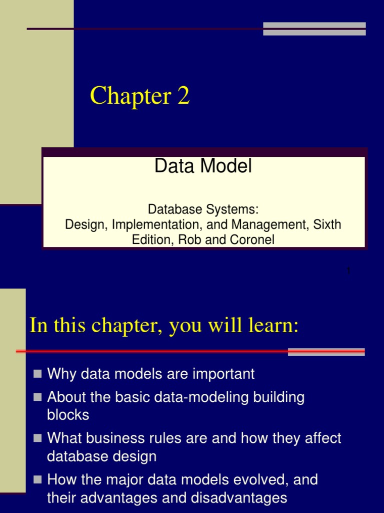 Data Model: Database Systems: Design, Implementation, and Management ...